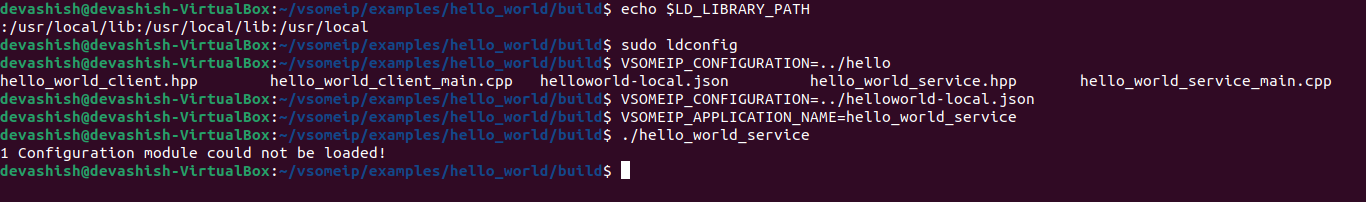 1 Configuration module could not be loaded! · Issue #481 · COVESA/vsomeip · GitHub
