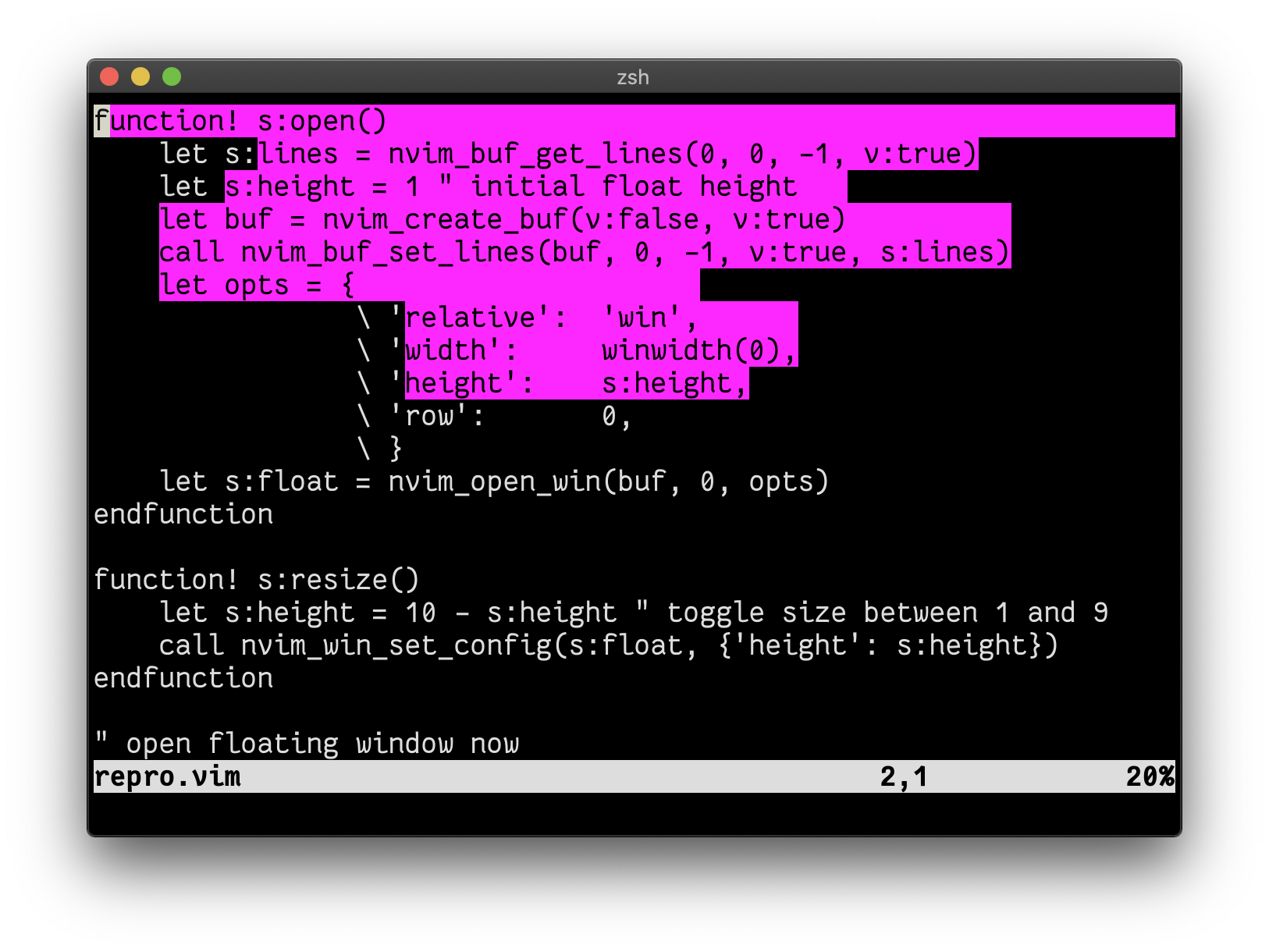 Missing Redraw When Resizing Floating Windows In Scroll Auto Commands · Issue 11597 · Neovim