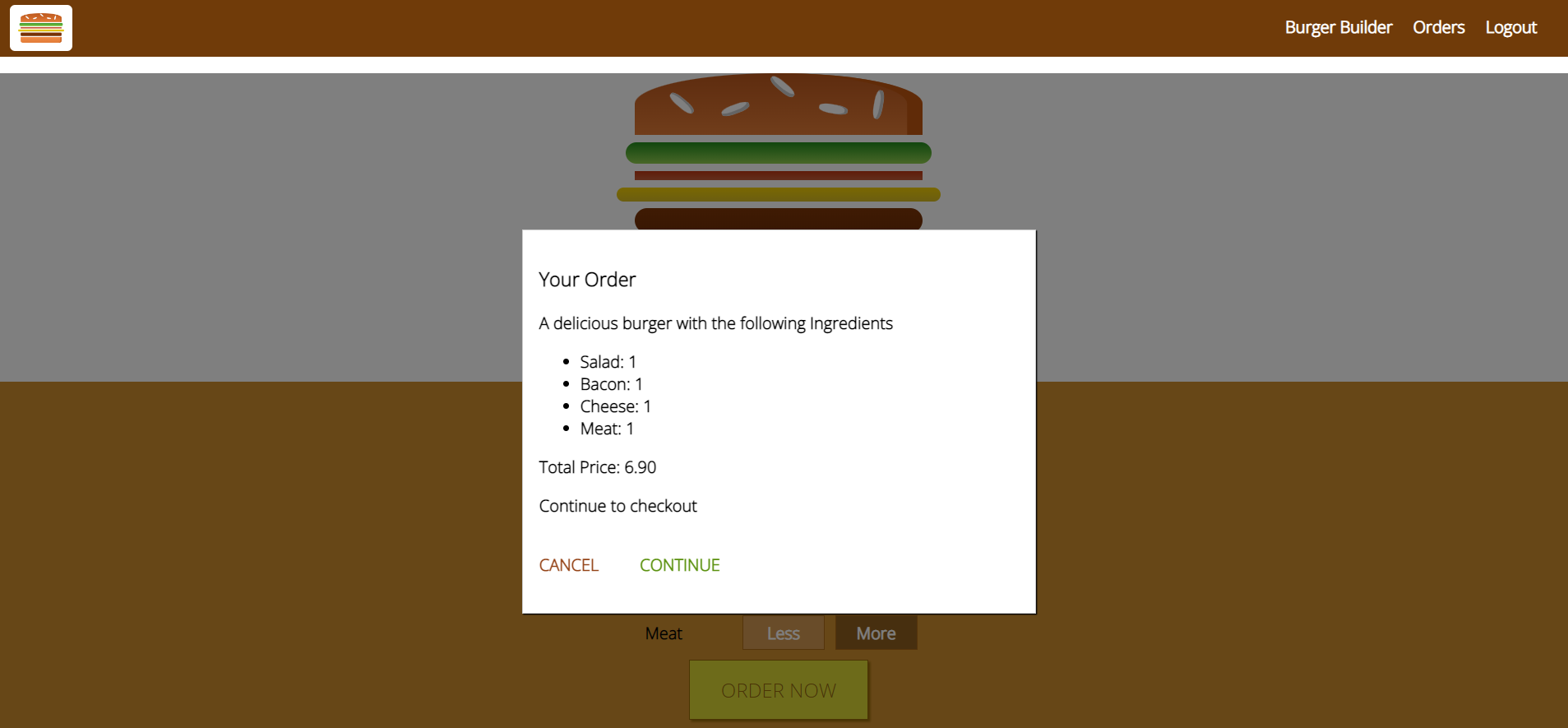 GitHub - Tornuz/React-Burger-App: A single-page Burger building application developed in react ...
