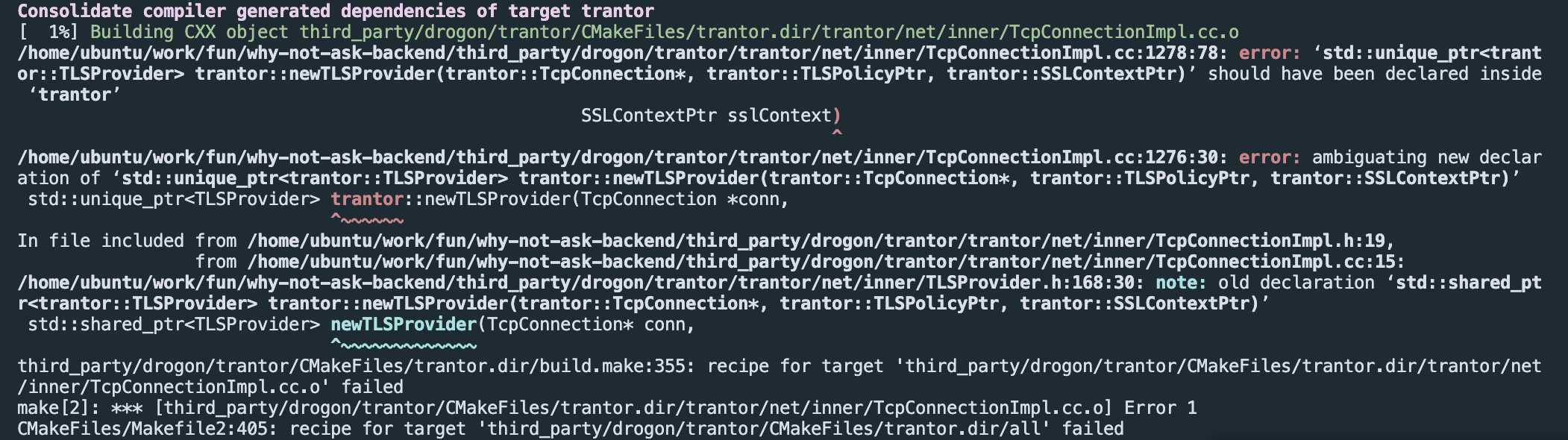 Build Error · Issue 295 · An Taotrantor · Github