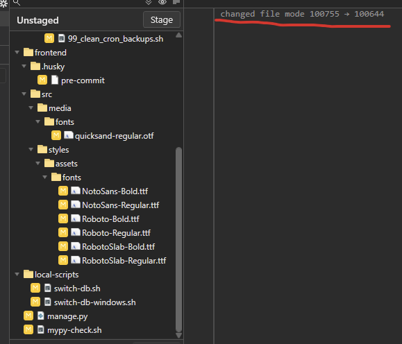 Opening a repo in WSL2 changes some files mode · Issue #1756 · fork-dev/TrackerWin · GitHub