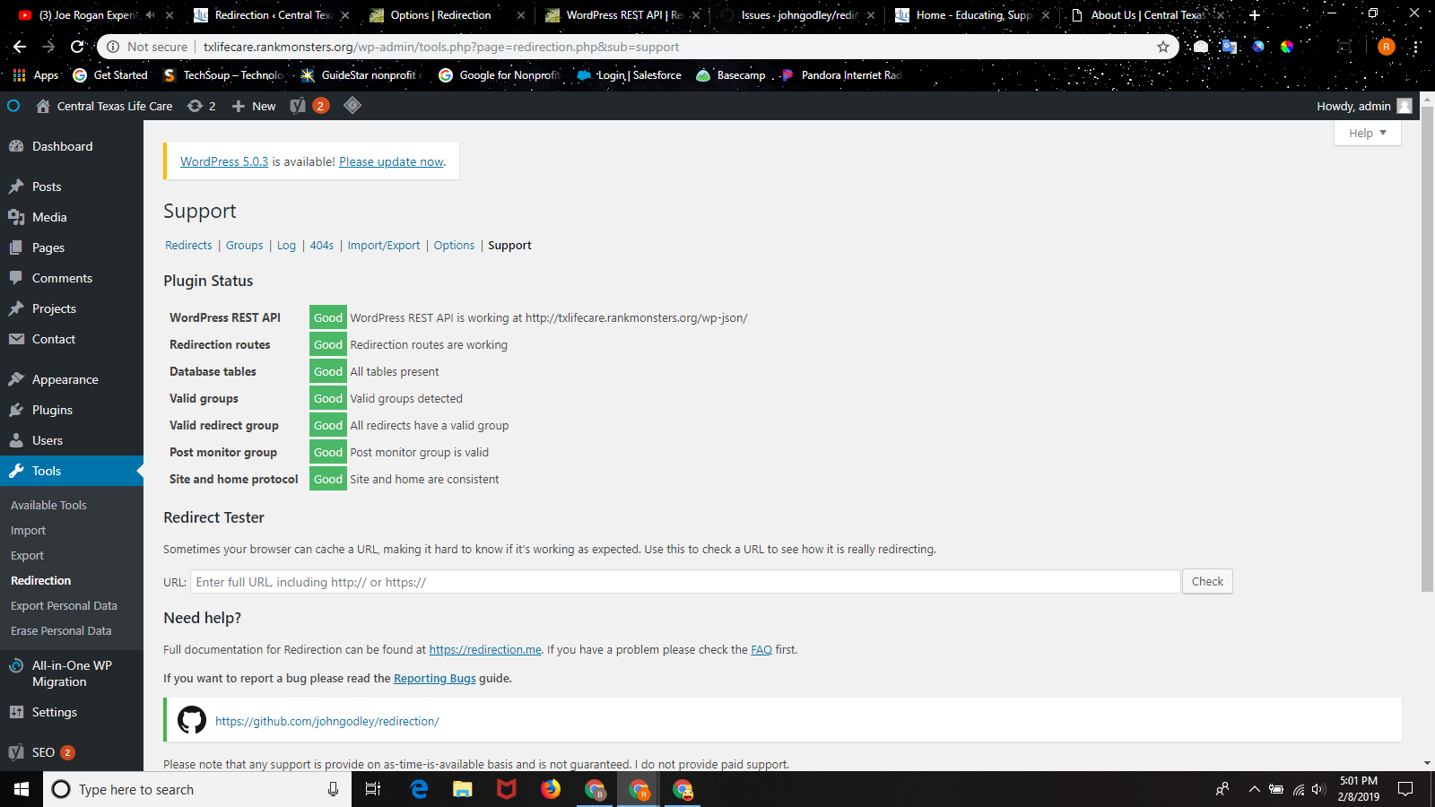 Error: Failed to Fetch · Issue #1467 · johngodley/redirection · GitHub