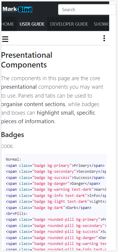 Search Bar Overflows On Mobile Devices · Issue 2002 · Markbind Markbind · Github