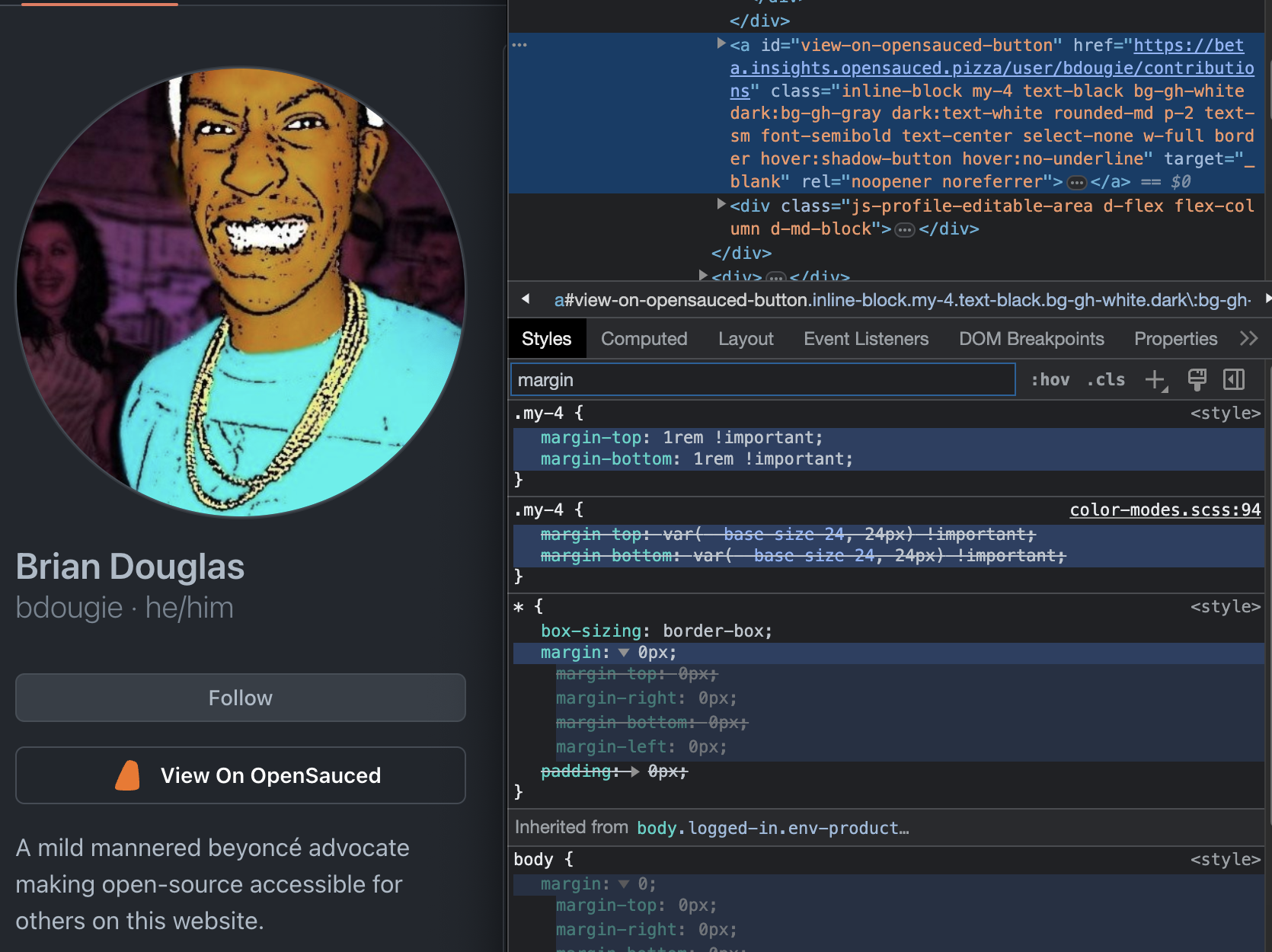 Bug View On Open Sauced Button Has Inconsistent Spacing · Issue 259 · Open Sauced Ai · Github