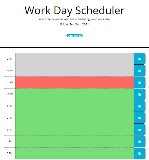 GitHub - tlaze/work-day-scheduler: Keeps track of tasks throughout the user's work day ...