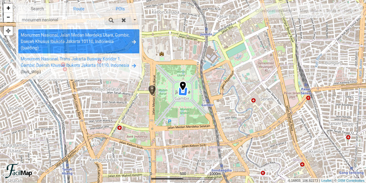 The map in the map category should be one big map, instead of individual maps for each result ...
