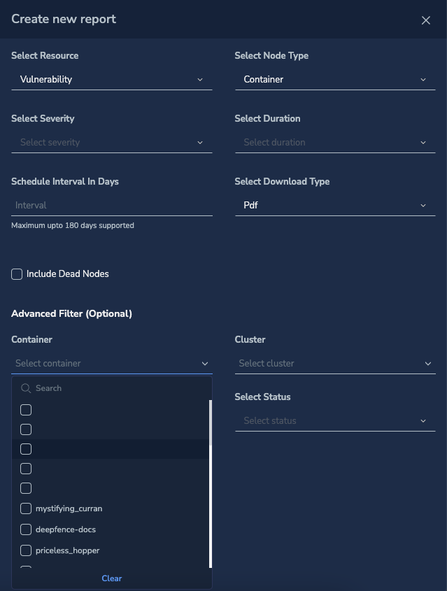 [v2] Blank names for containers in filters in report form · Issue #1438 ...