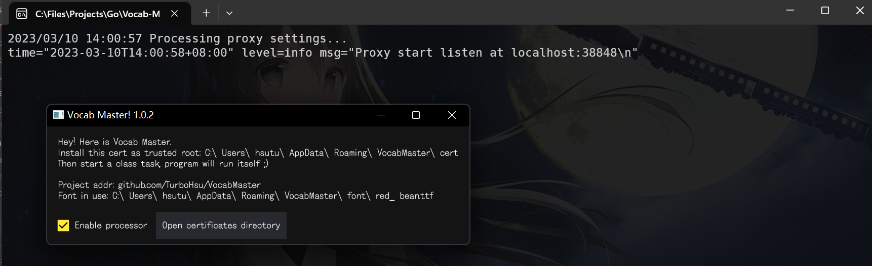 打开发行包中的vocab-master没有反应 · Issue #11 · TurboHsu/Vocab-Master · GitHub