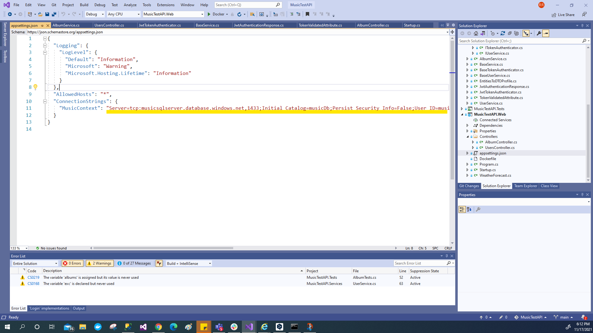 GitHub - rrojasf1993/MusicTestAPI: a sample api using .net core and docker