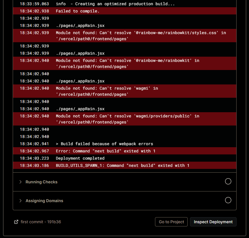 Webpack error · vercel community · Discussion #2171 · GitHub