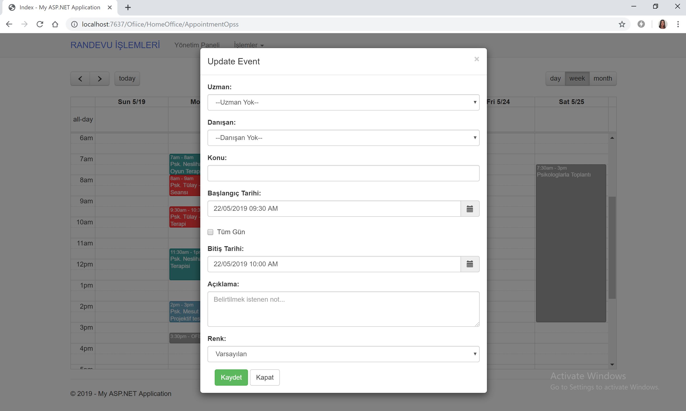 GitHub - betulsenoglu/OfficeAppointmentSoftware: This project includes an ERP and in-office ...