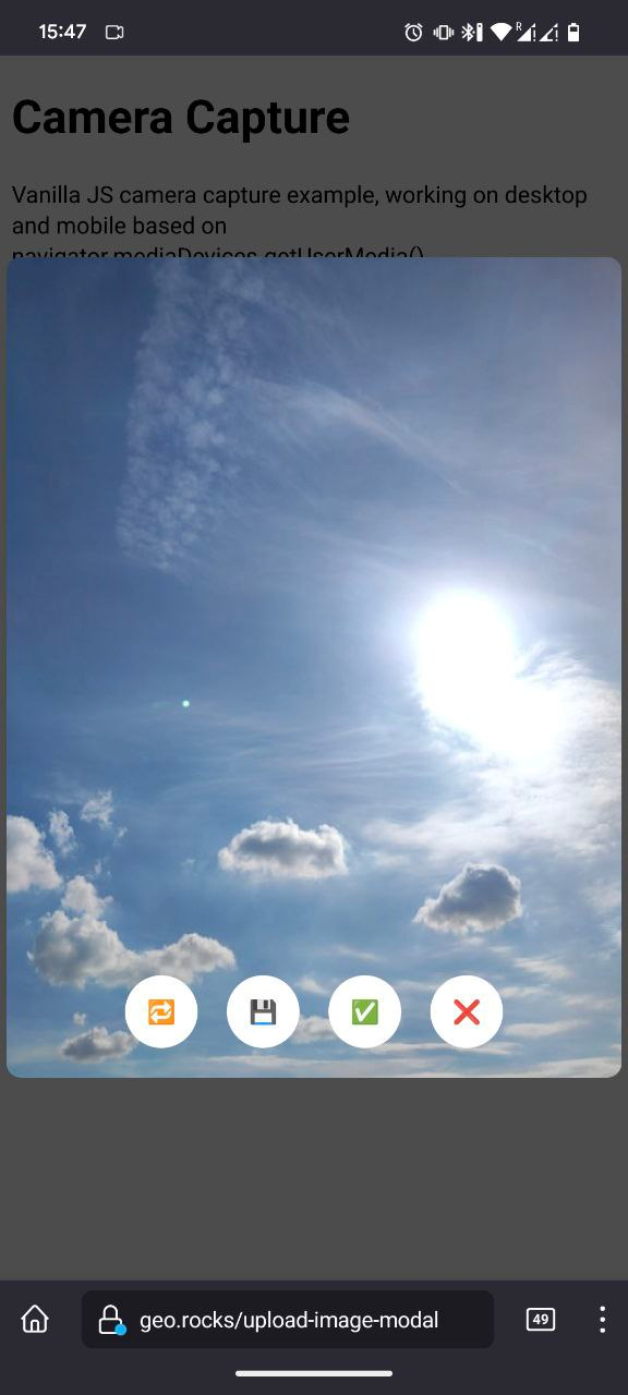GitHub - do-me/js-camera-capture: Camera capture with getUserMedia() in vanilla JS for desktop ...