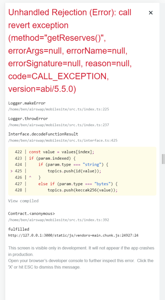 Fix New Mobile Site Bug - WETH to ETH · Issue #464 · airswap/airswap-web · GitHub