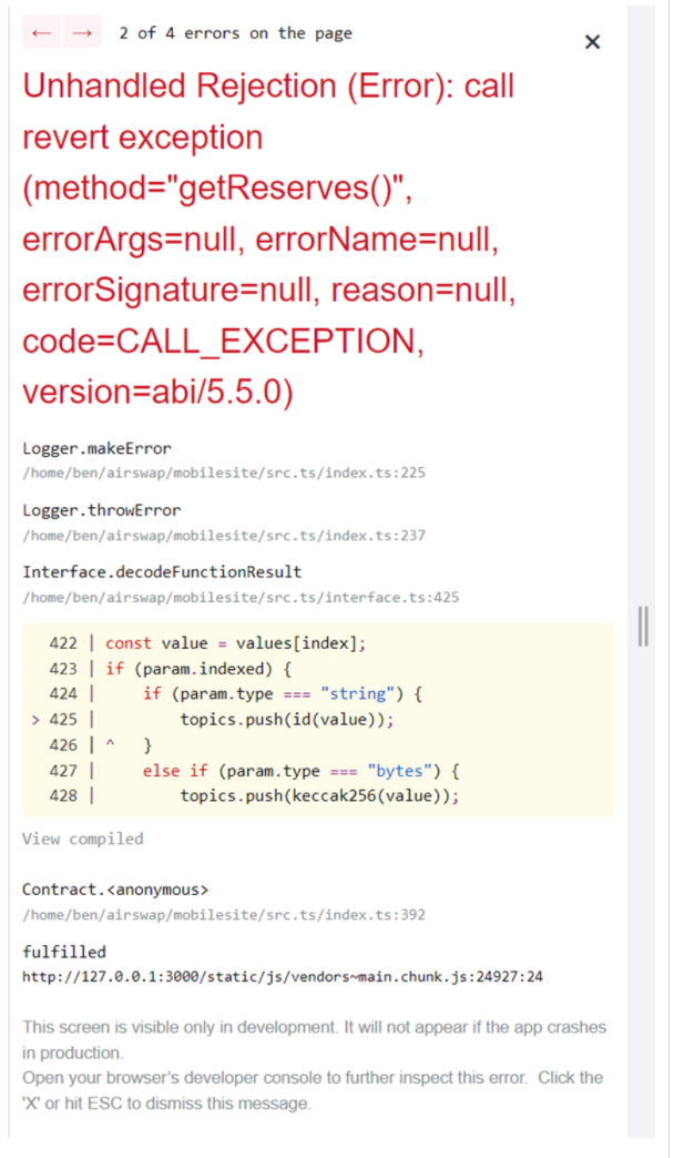 Fix New Mobile Site Bug - WETH to ETH · Issue #464 · airswap/airswap-web · GitHub