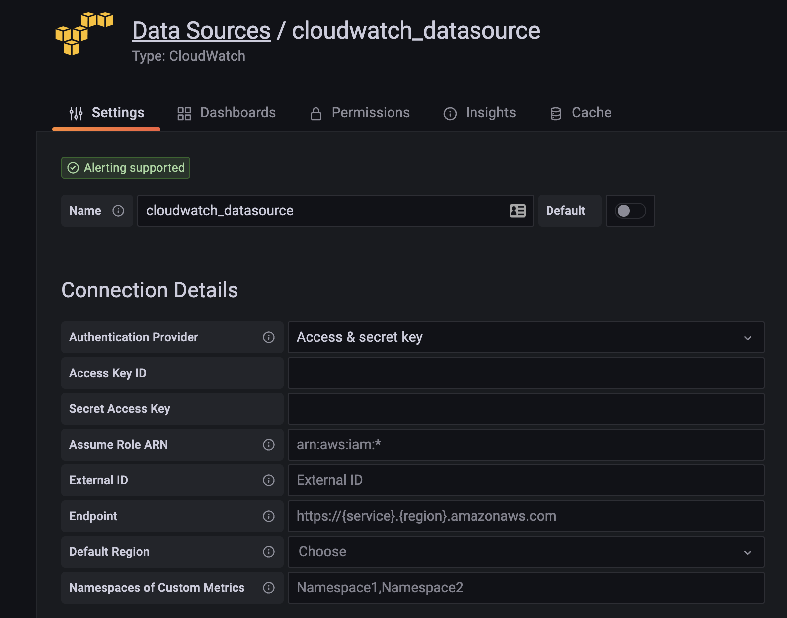 `default_region` param for cloudwatch datasource does not work · Issue #714 · grafana/terraform ...