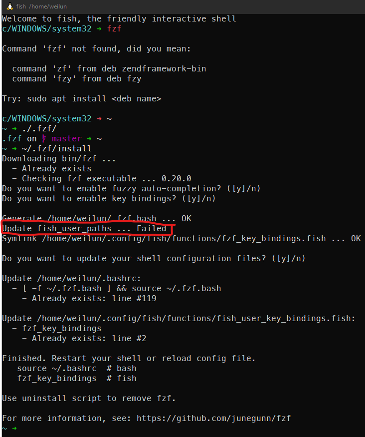 fzf "uninstalled" after system reboot · Issue #1827 · junegunn/fzf · GitHub