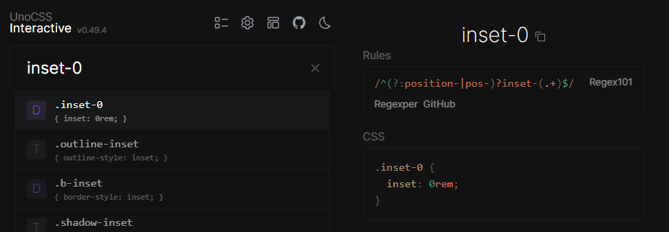`inset-0` give `inset: 0rem` instead of `inset: 0` · Issue #2152 · unocss/unocss · GitHub
