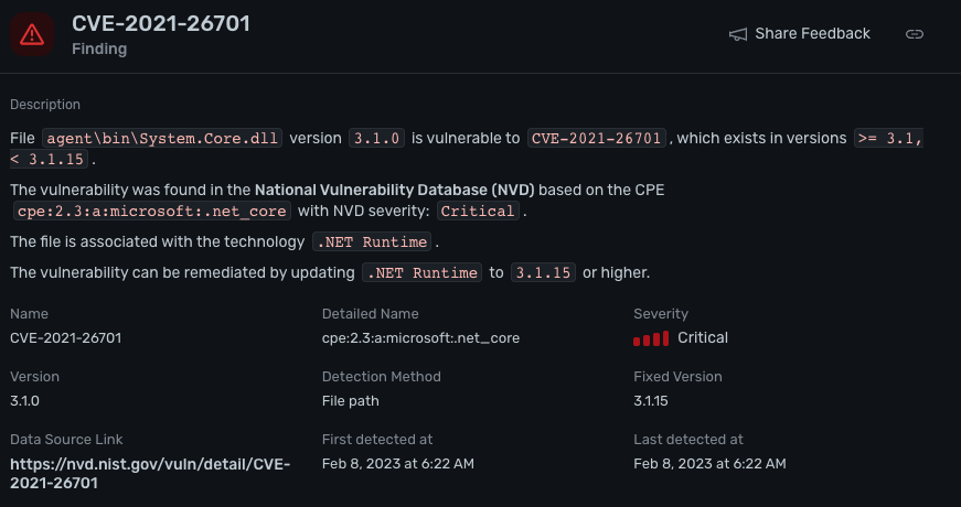 CVE-2021-26701, CVE-2022-34716 detected in 2.214.1 Agent Software · Issue #4135 · microsoft ...