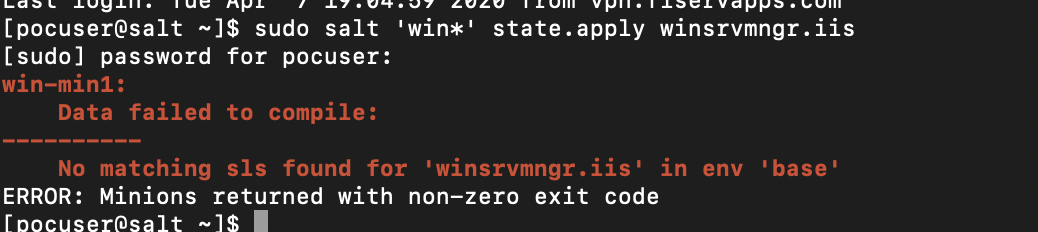 salt.apply not available on a RHEL master and Windows Minion · Issue ...