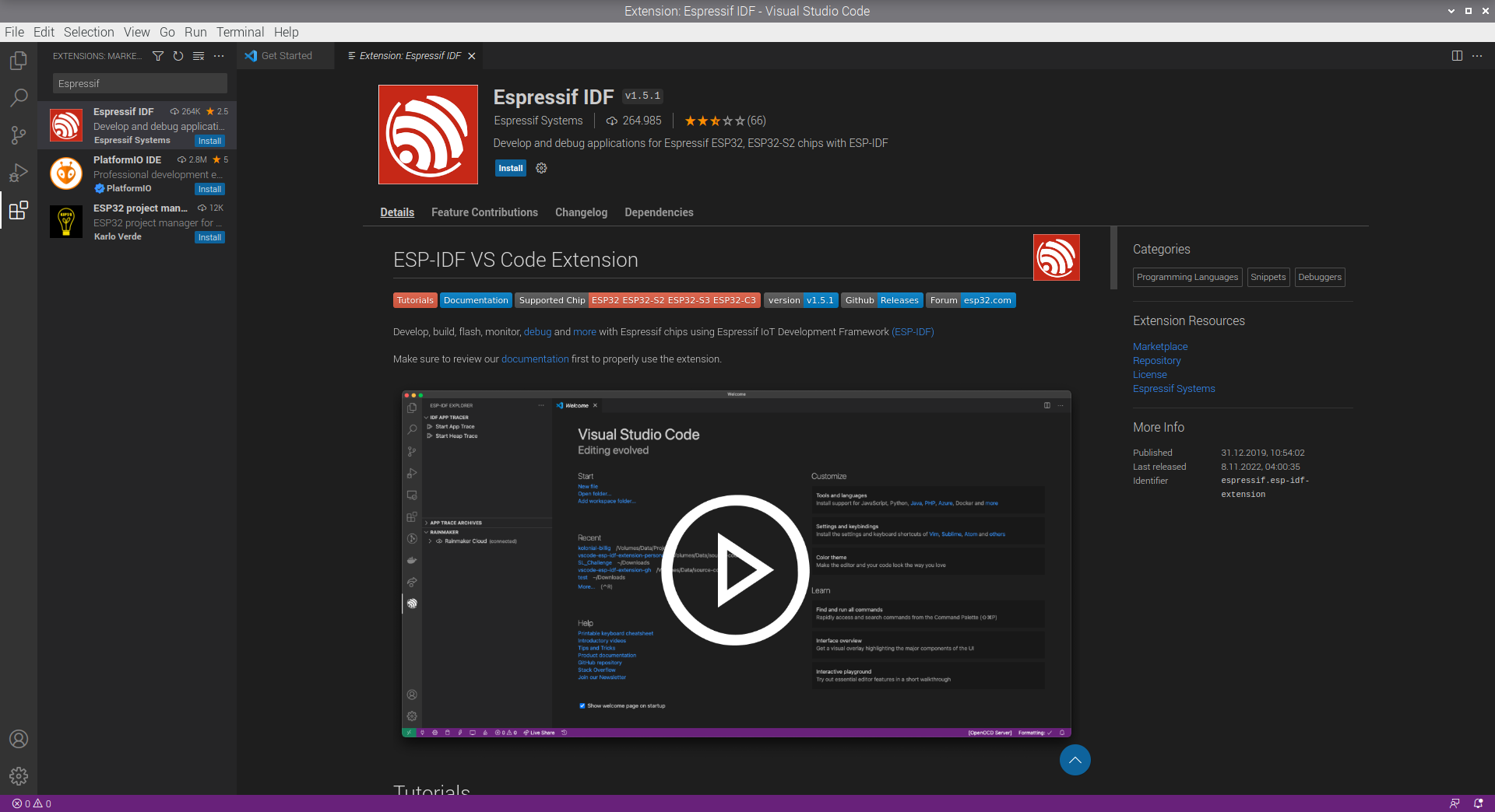 Extension installes wrong binaries (VSC-1006) · Issue #840 · espressif/vscode-esp-idf-extension ...