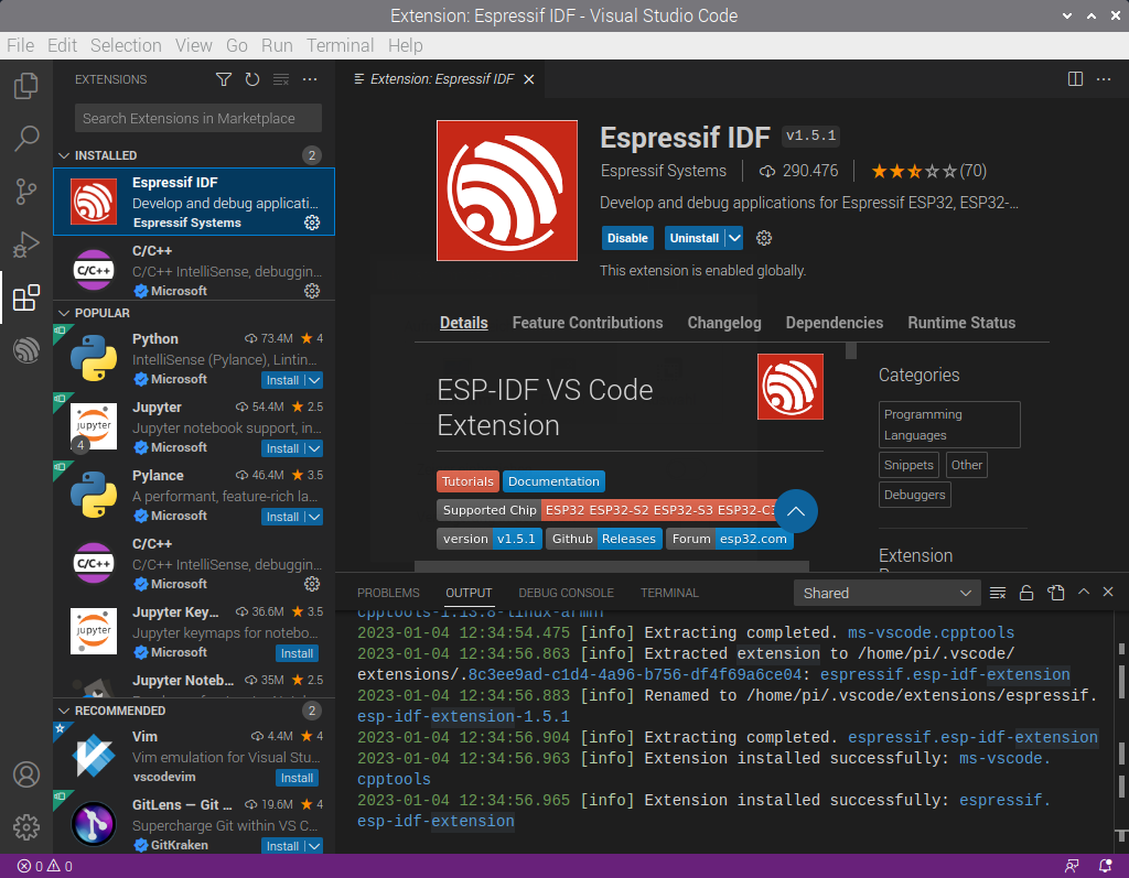 Extension installes wrong binaries (VSC-1006) · Issue #840 · espressif/vscode-esp-idf-extension ...