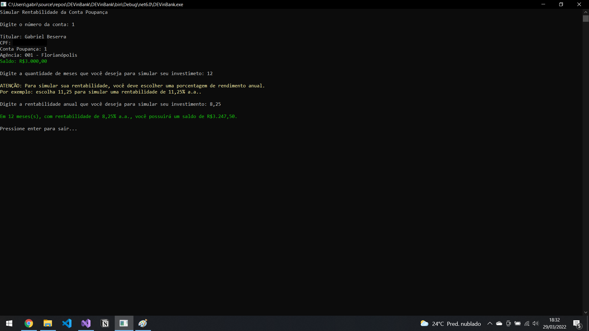 GitHub - gbeserra95/DEVinBank: DEVinBank is a FinTech Back-end simulator developed in C# as part ...