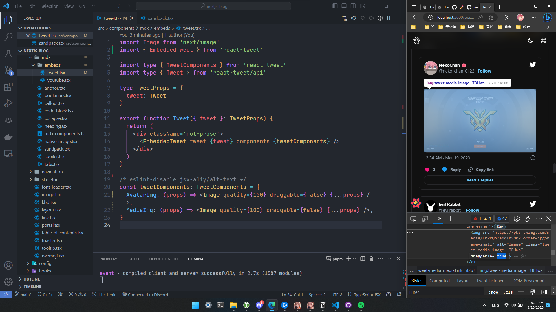 [Bug] Custom component - MediaImg is not working · Issue #70 · vercel/react-tweet · GitHub