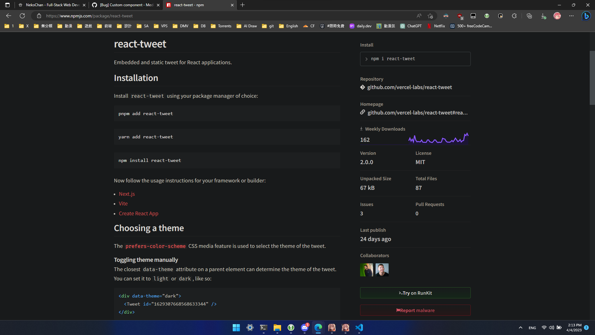 [Bug] Custom component - MediaImg is not working · Issue #70 · vercel/react-tweet · GitHub
