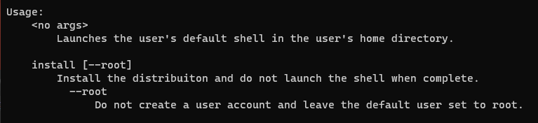 Typo: Install the distribuiton and do not launch the shell when ...