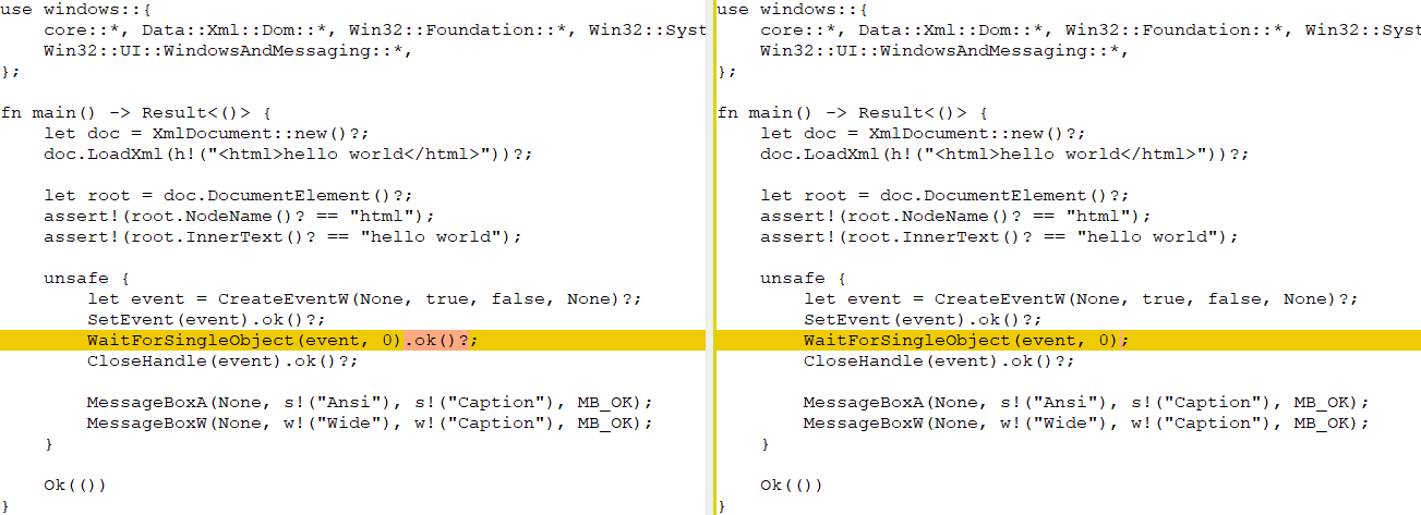 First example on GitHub project main page is not working · Issue #2537 · microsoft/windows-rs ...