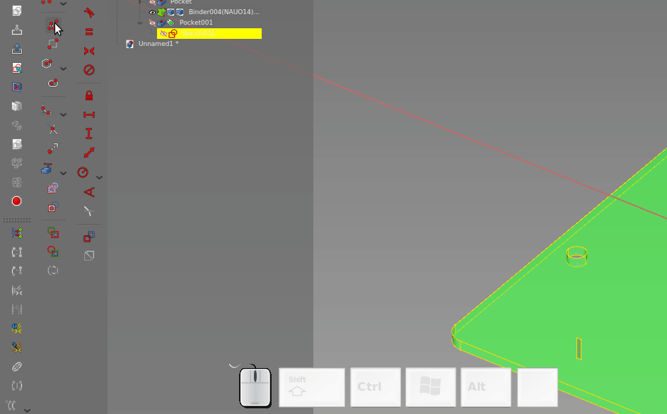 Sketcher Navigation: Tool disappears on two button mouse move · Issue ...