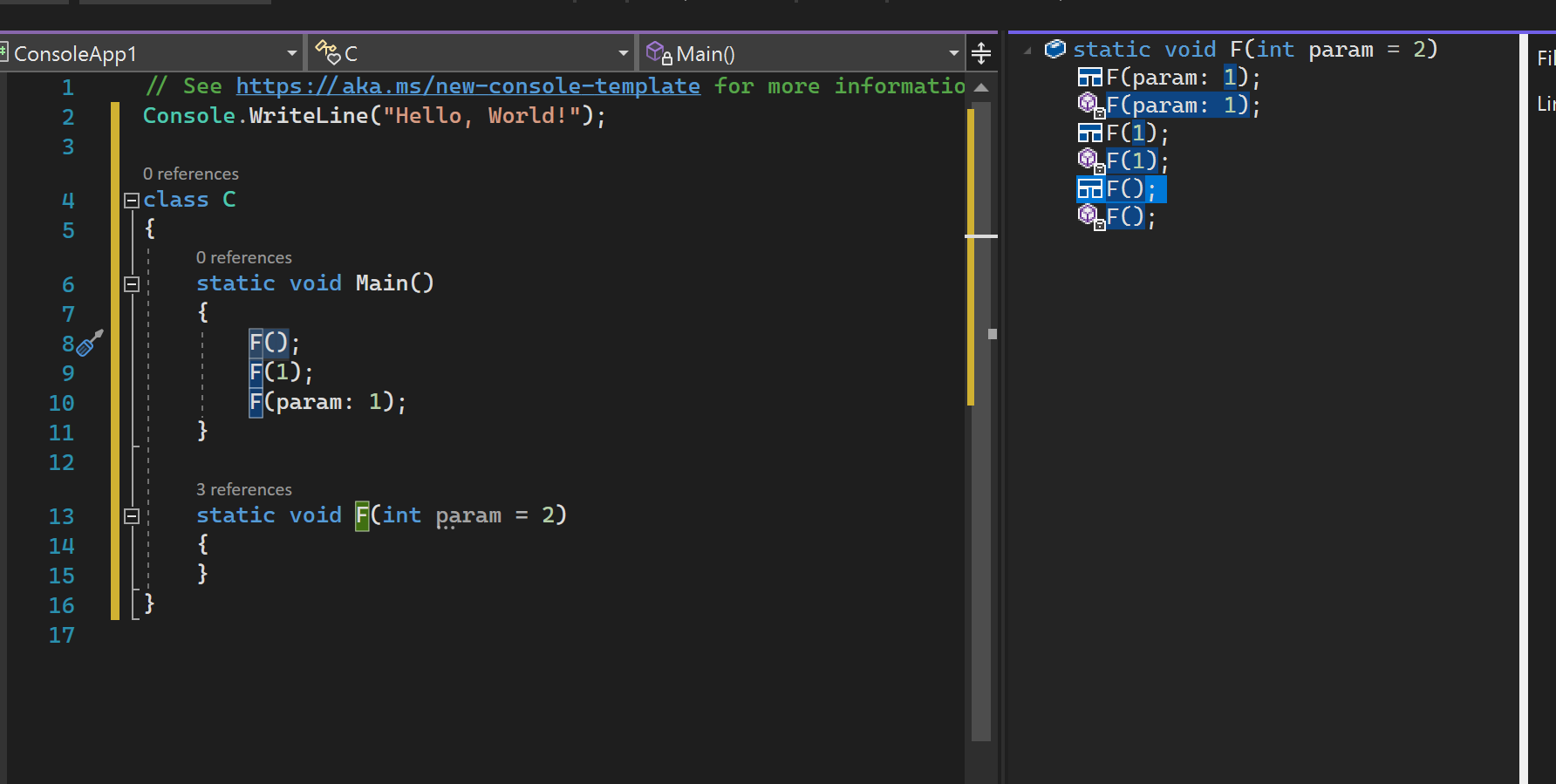FAR on a parameter should find all call sites passing value to that ...