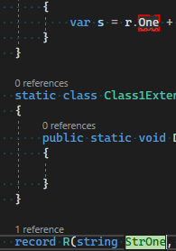 Renaming / refactoring positional record properties does not working when renamed in the ...