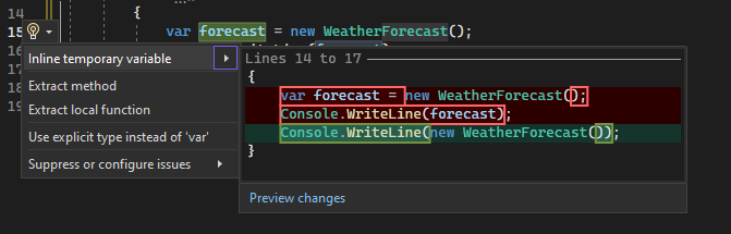 Extract Method: extracted block should intersect selection · Issue #13416 · dotnet/roslyn · GitHub