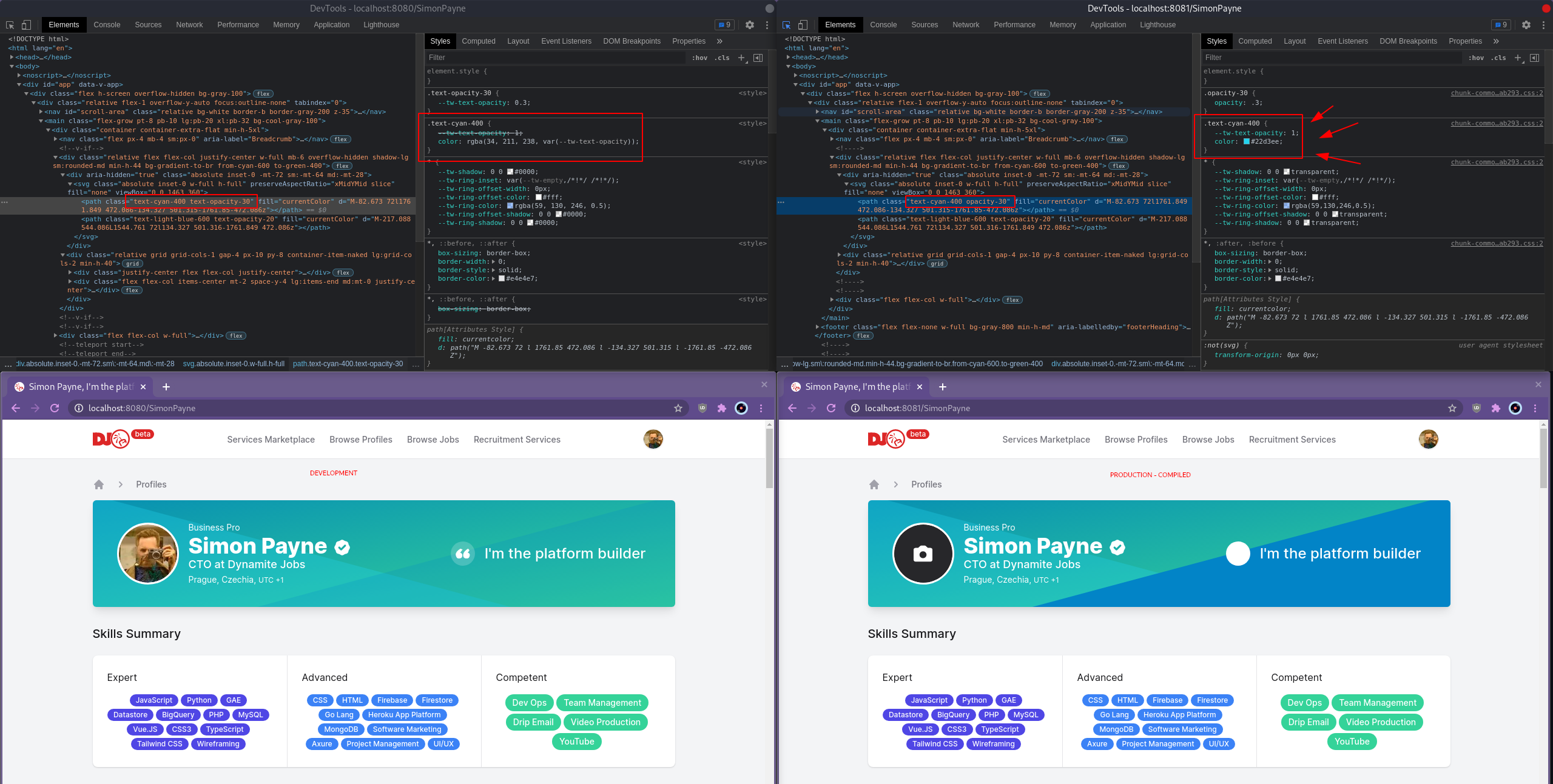 Bug Text Opacity Stopped Working · Issue 4424 · Tailwindlabstailwindcss · Github