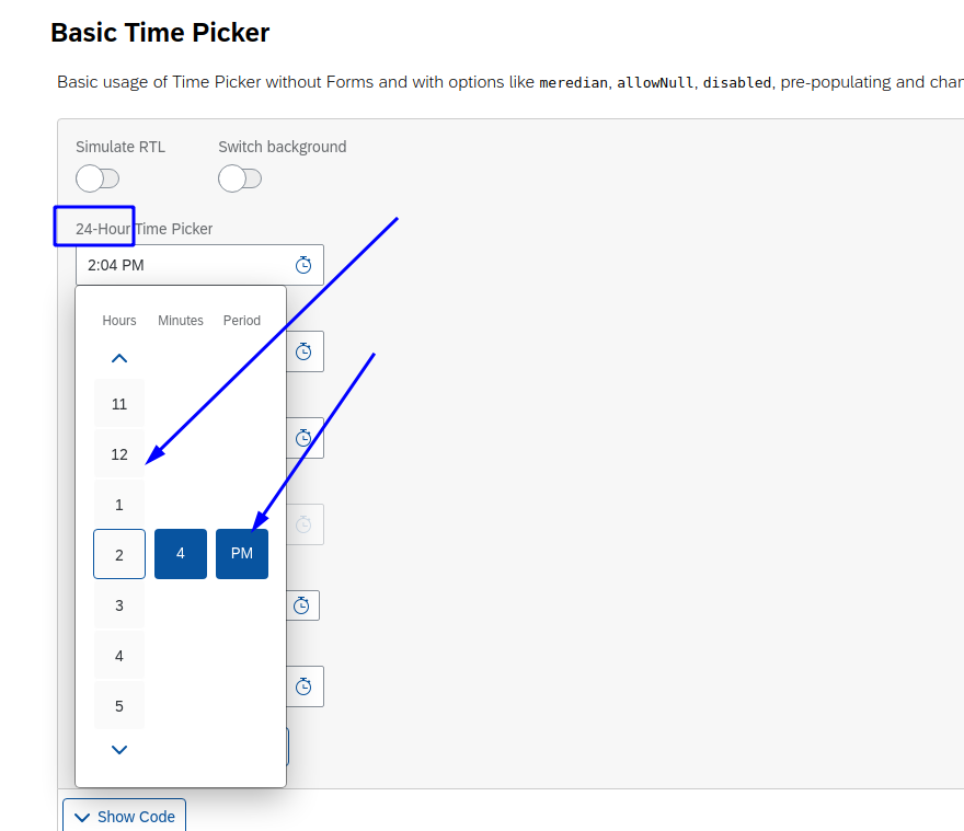 Bug Time Picker Platform 24 Hour Example Shows 12 Hour Picker · Issue 5004 · Sap