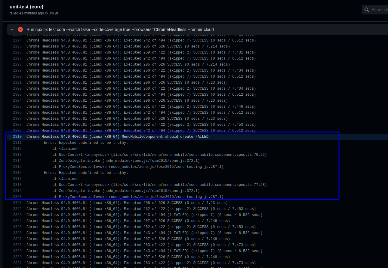 Menumobilecomponent Core Flaky Unit Test Case · Issue 7050 · Sapfundamental Ngx · Github