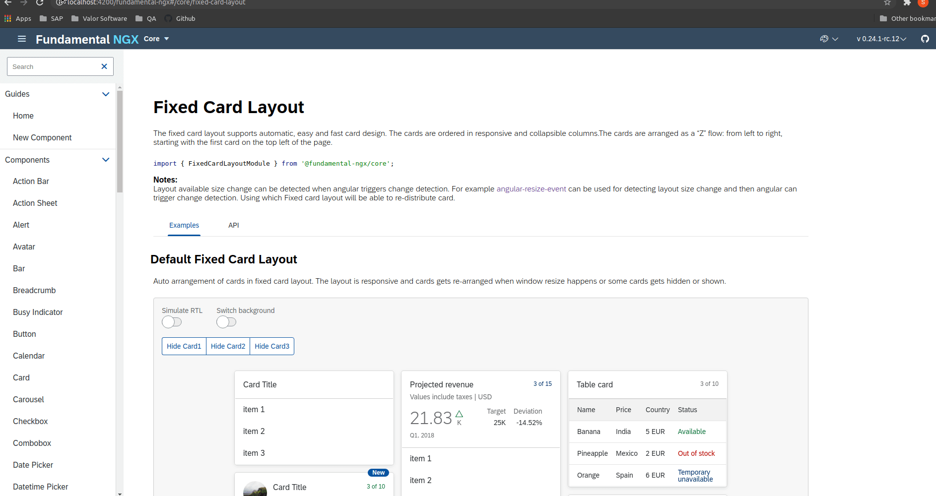 Bug: fixed card layout (core): columns aren't reactive until extra ...