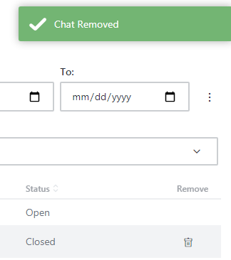 Pop says chat deleted, while chat is actually not deleted, as user ...