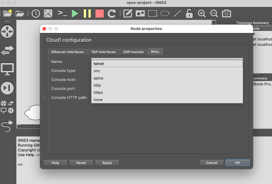 Missing console types for cloud nodes · Issue #1134 · GNS3/gns3-web-ui ...