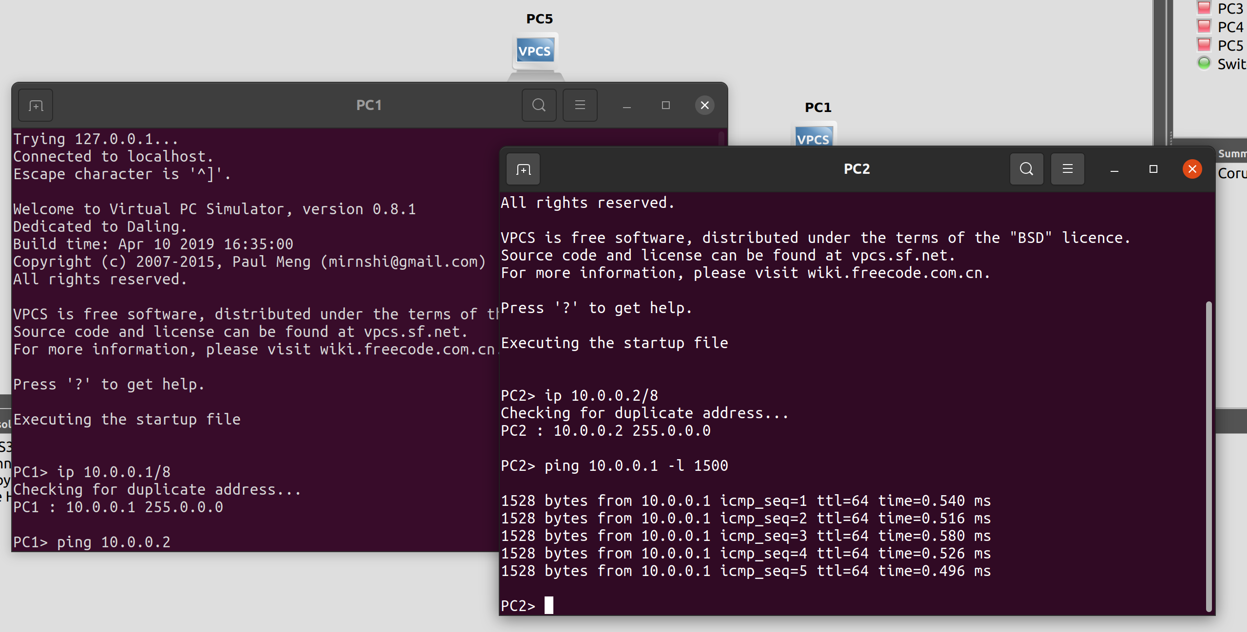 VPCS crashed ping packet size gt 1500 · Issue #7 · GNS3/vpcs · GitHub