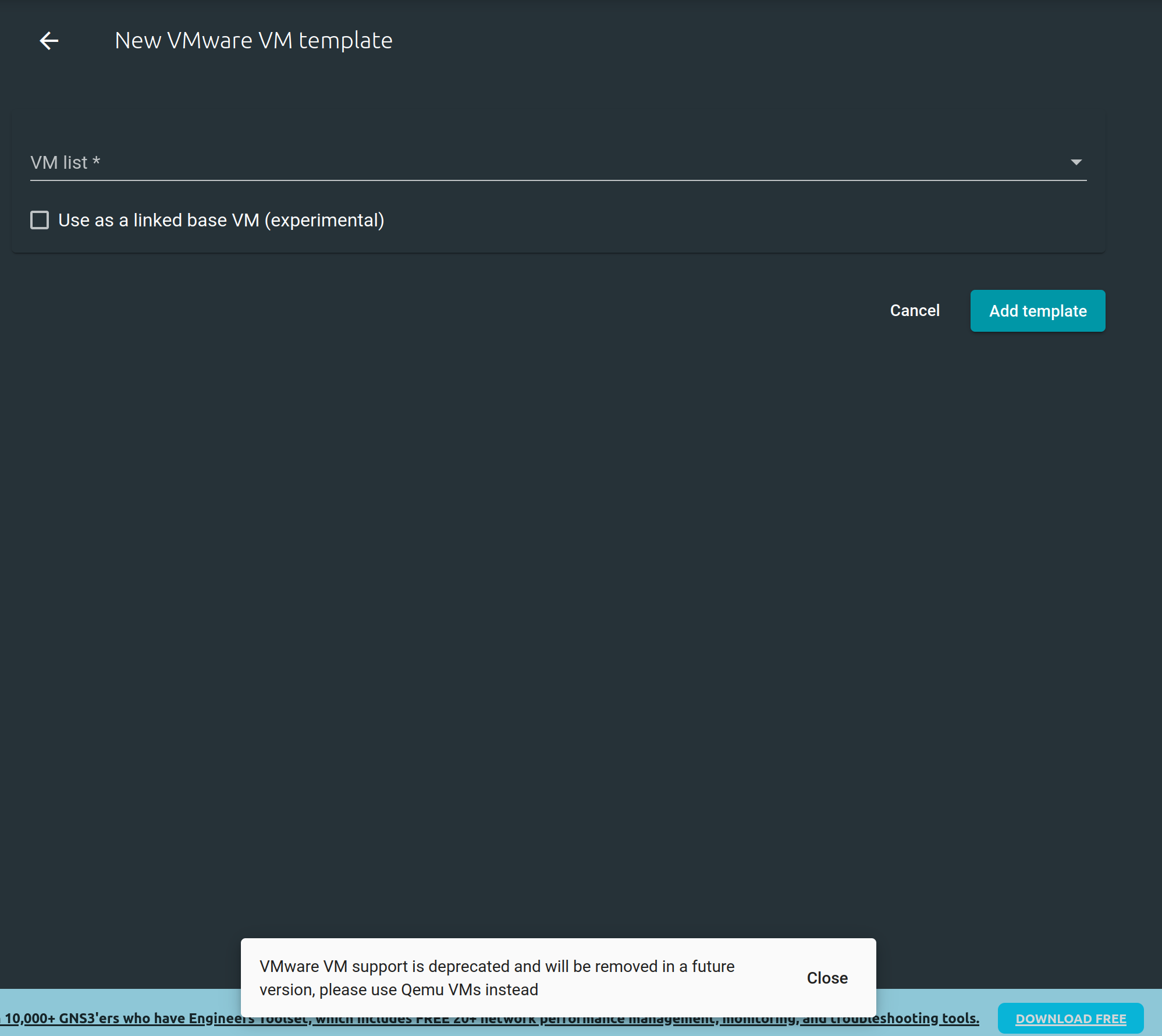 Mark VMware and VirtualBox support as deprecated in v3.0 · Issue #2172 · GNS3/gns3-server · GitHub