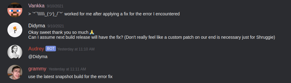 Some shruggies are not escaped properly · Issue #8 · Slabserver/Slabserver-Bugs · GitHub