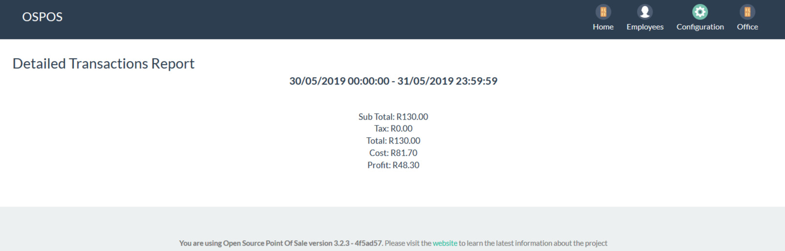 Detailed Transaction Report not showing details · Issue #2458 · opensourcepos/opensourcepos · GitHub