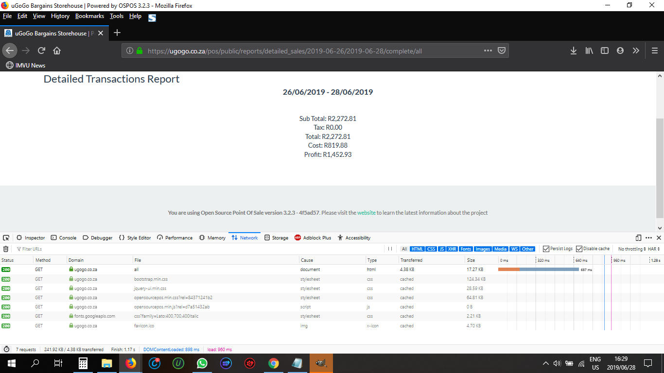 Detailed Transaction Report not showing details · Issue #2458 · opensourcepos/opensourcepos · GitHub