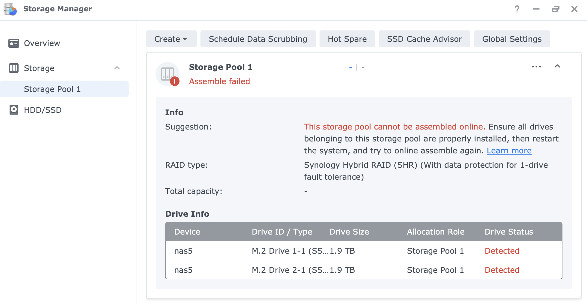 RAID5 without official M.2 NVMe adapter card · Issue #78 · 007revad/Synology_M2_volume · GitHub