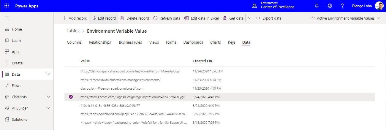 [BUG]: Edit Environment variable from managed solution · Issue #591 · microsoft/powerapps-tools ...