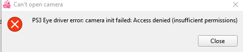 PS3 Eye - access denied (insufficient permission) · Issue #1383 ...