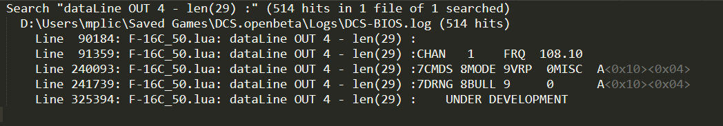 Empty lines in F-16's DED · Issue #146 · DCS-Skunkworks/dcs-bios · GitHub