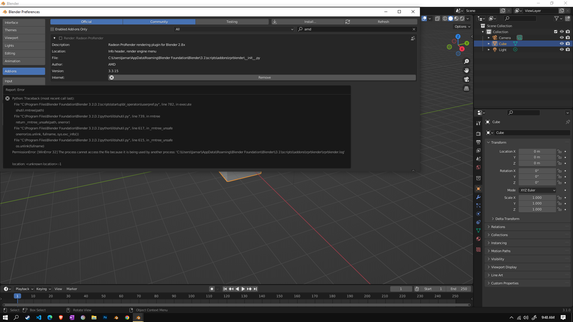 Installation Error "Unknown Location" · Issue #490 · GPUOpen-LibrariesAndSDKs ...